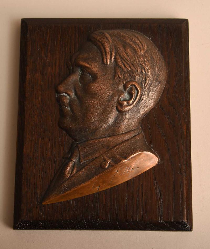Regimentals | GERMAN WWII ADOLF HITLER WALL PLAQUE.