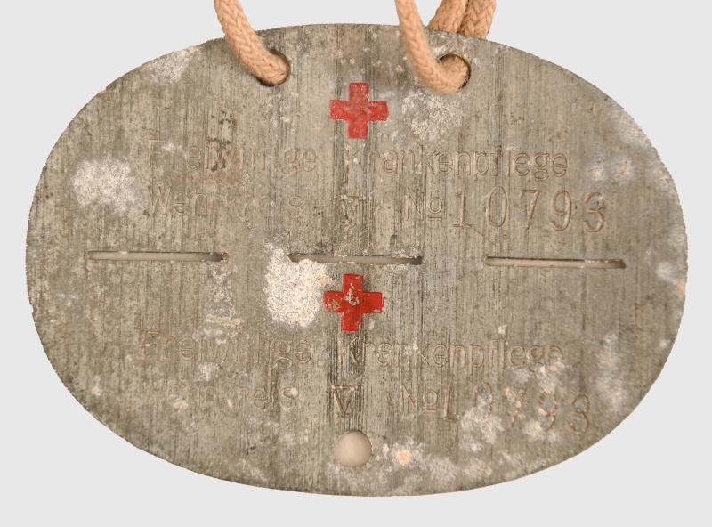 Regimentals | GERMAN WWII RED CROSS IDENTITY DISC.