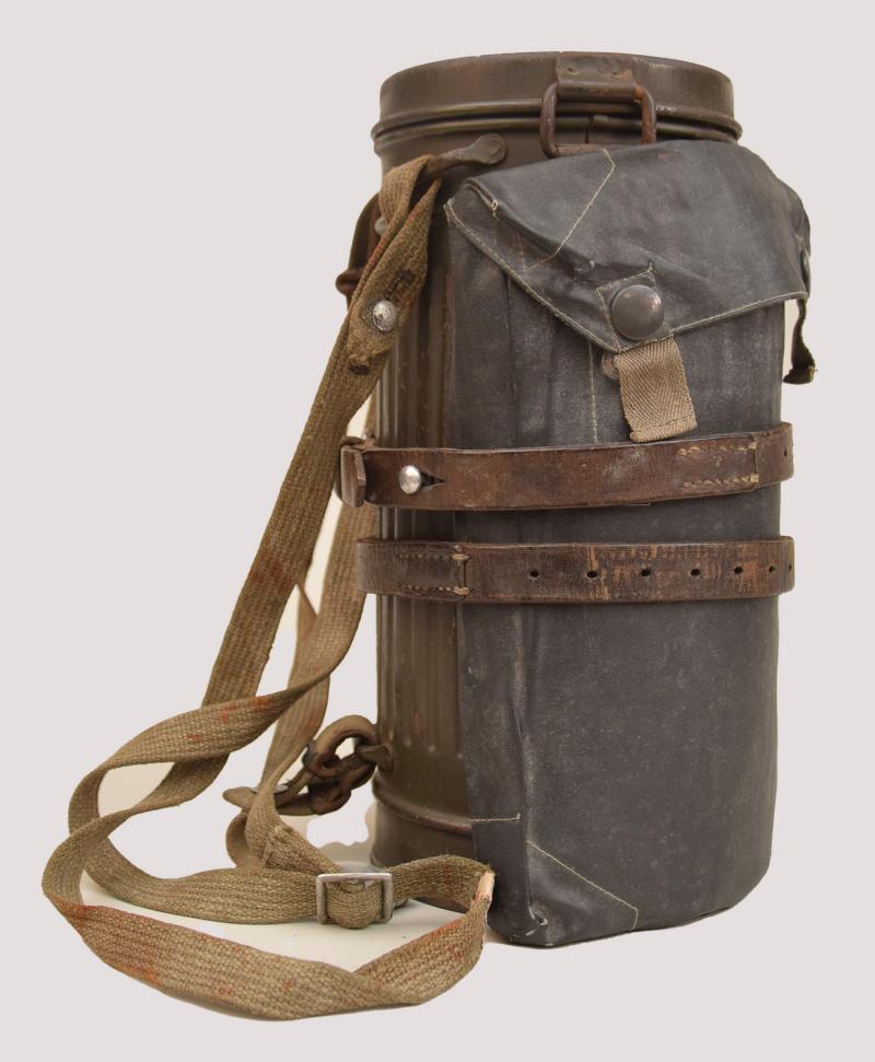 Regimentals | GERMAN WWII ARMED FORCES GAS MASK AND GAS CAPE SET.
