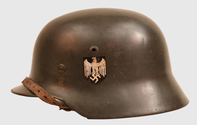 Regimentals | GERMAN WWII DOUBLE DECAL ARMY COMBAT HELMET.