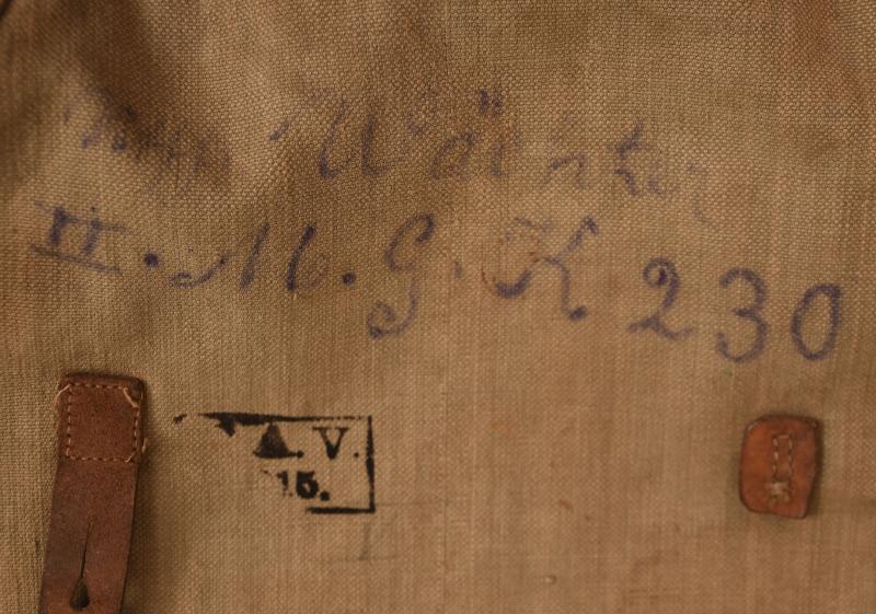 Regimentals | GERMAN WWI MACHINE GUN UNIT BREAD BAG.